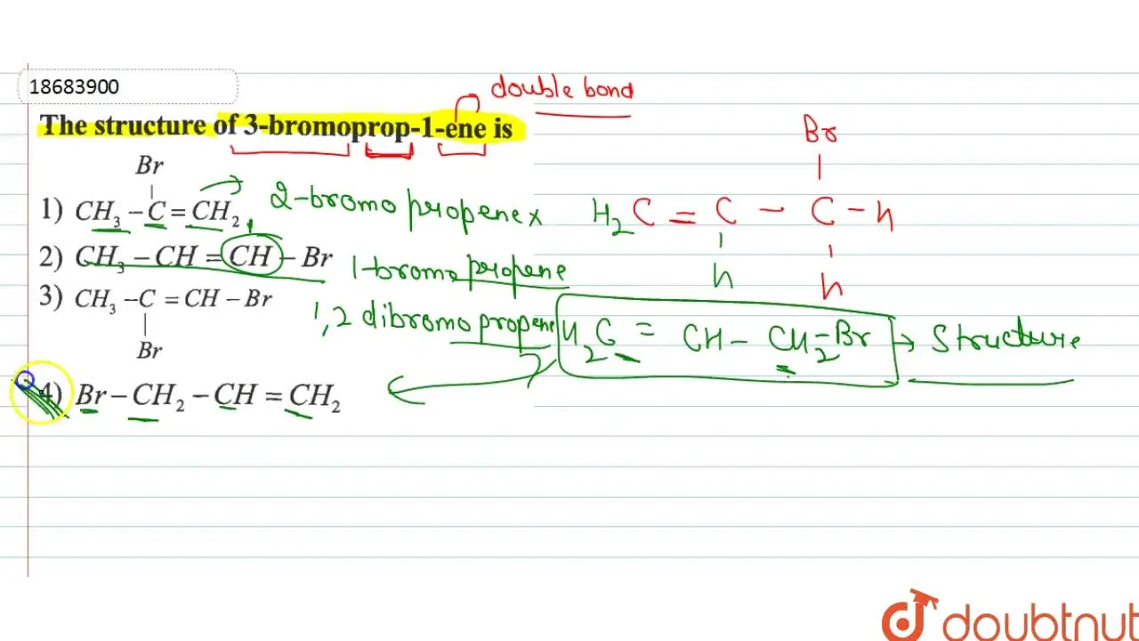 The structure of 3-bromoprop-1 -ene is