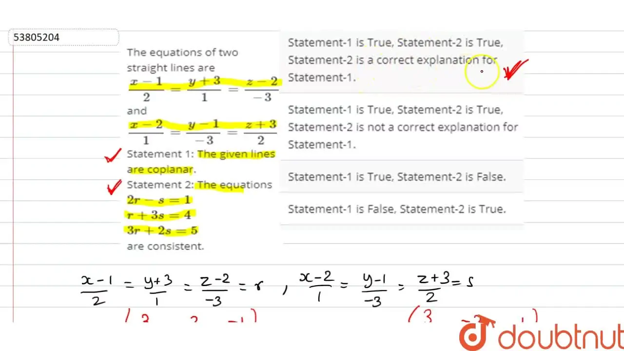 Statement-1 is True, Statement-2 is False