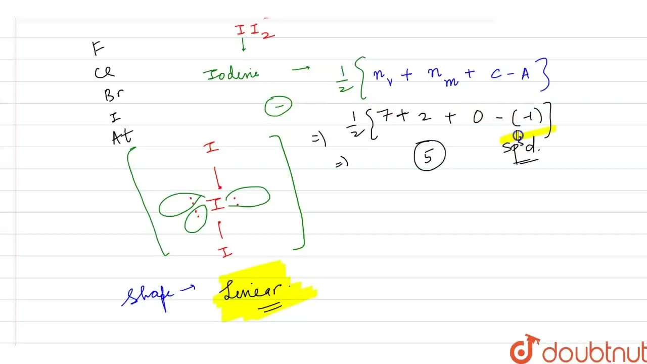 What is the shape of I3^-