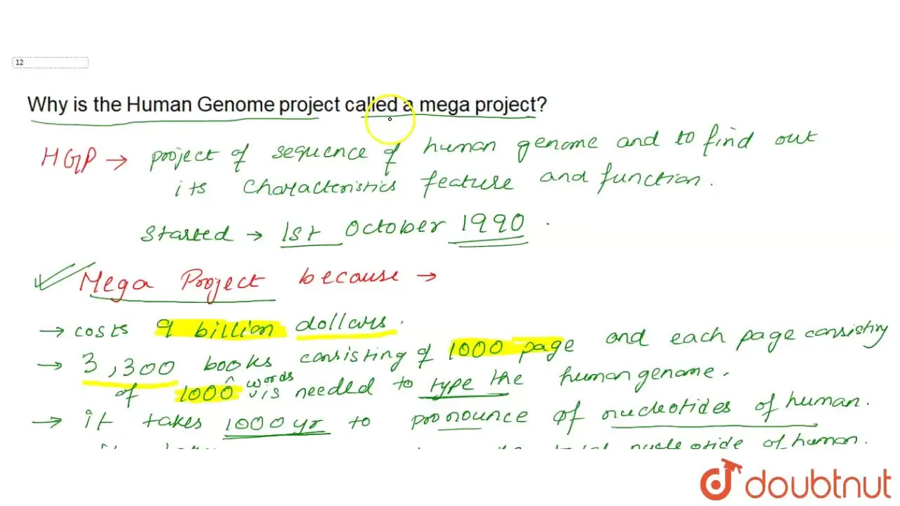 Why is the Human Genome project called a mega project?