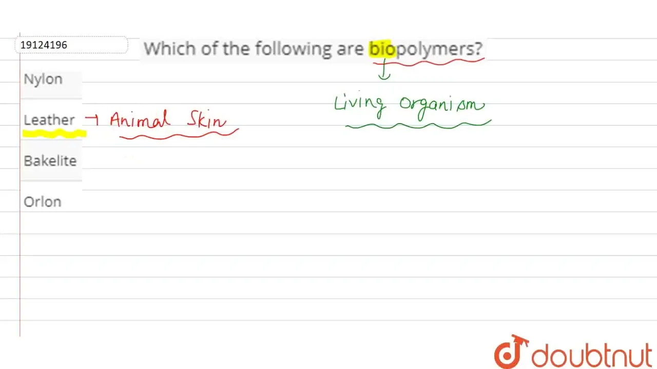 Which of the folowing are bipolymers?
