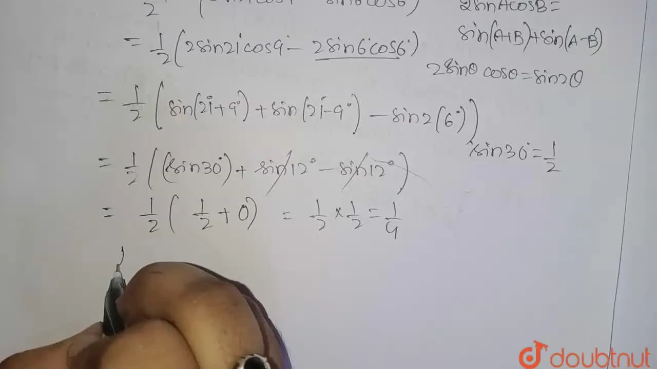 sin 21^circ cos 9^circ - cos 84^circ cos 6^circ =1/4 అని చూపంది.