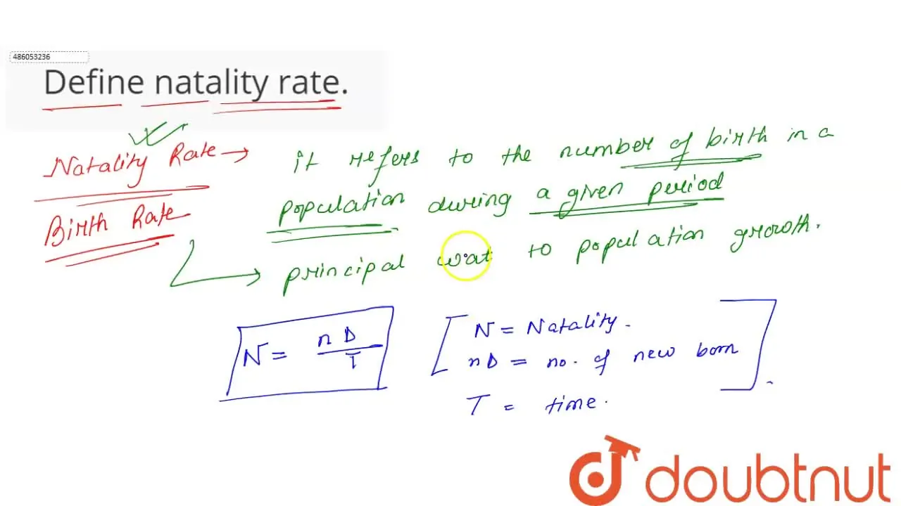 Define natality rate.