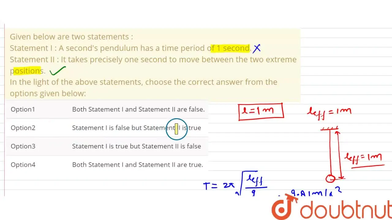 Statement I is true but Statement II is false