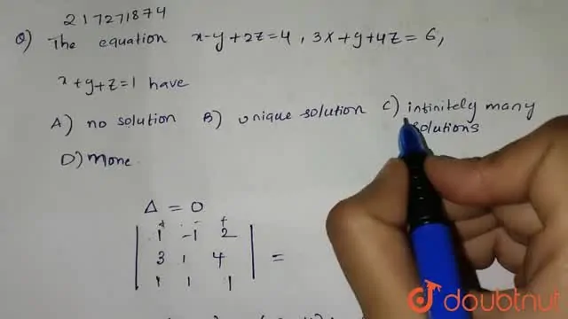 [Telugu] The equation x-y+2z=4,3x+y+4z=6, x+y+z=1 have