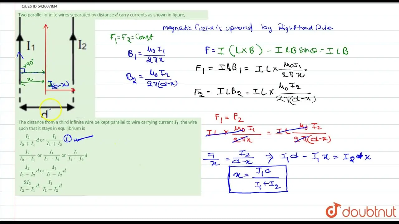 (I(2))/(I(1)-I(2))d or (I(1))/(I(1)-I(2))d