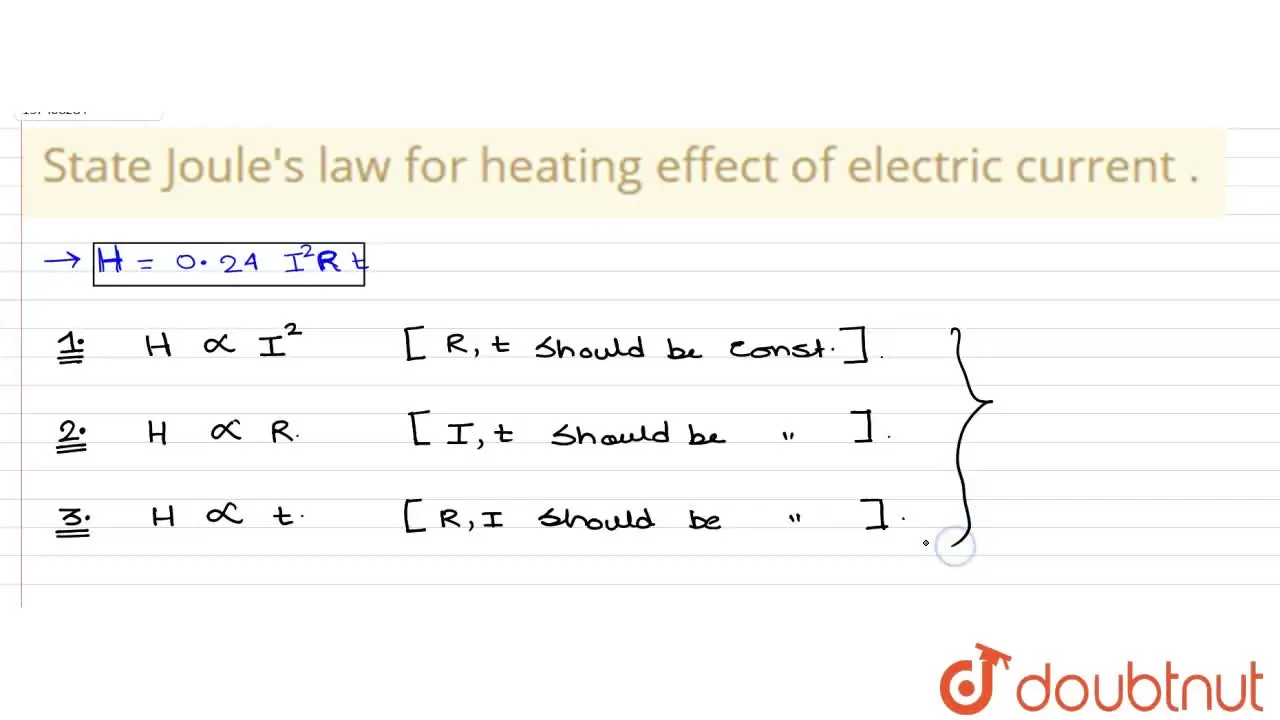 [Bengali] State Joule's laws of heating effect of current.