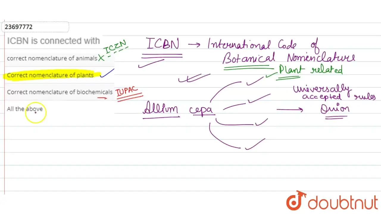 ICBN is connected with
