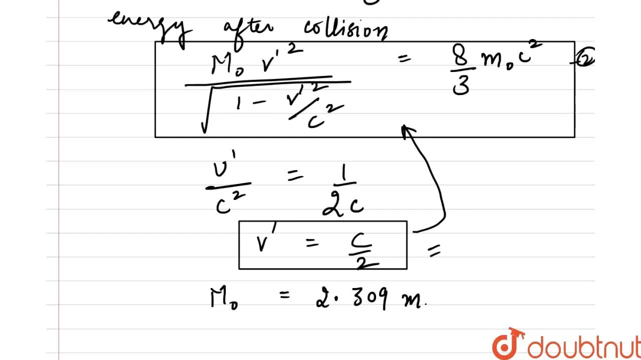 A body of rest mass m0 collides perfectly inelastically at a speed of
