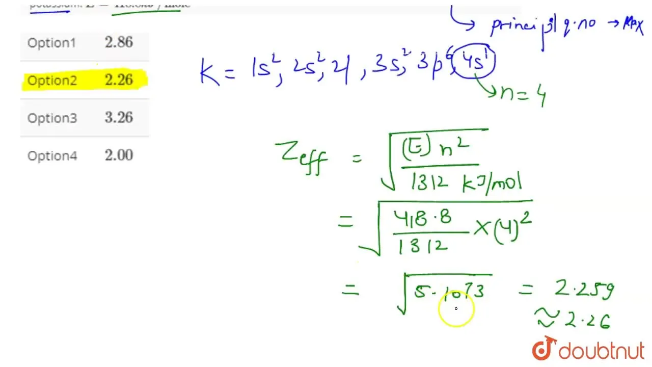 One method for calculating Z(eff) is to use the equation: Z(eff) = s