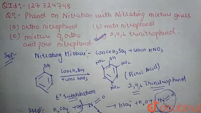 Phenol on nitration with nitrating mixture gives