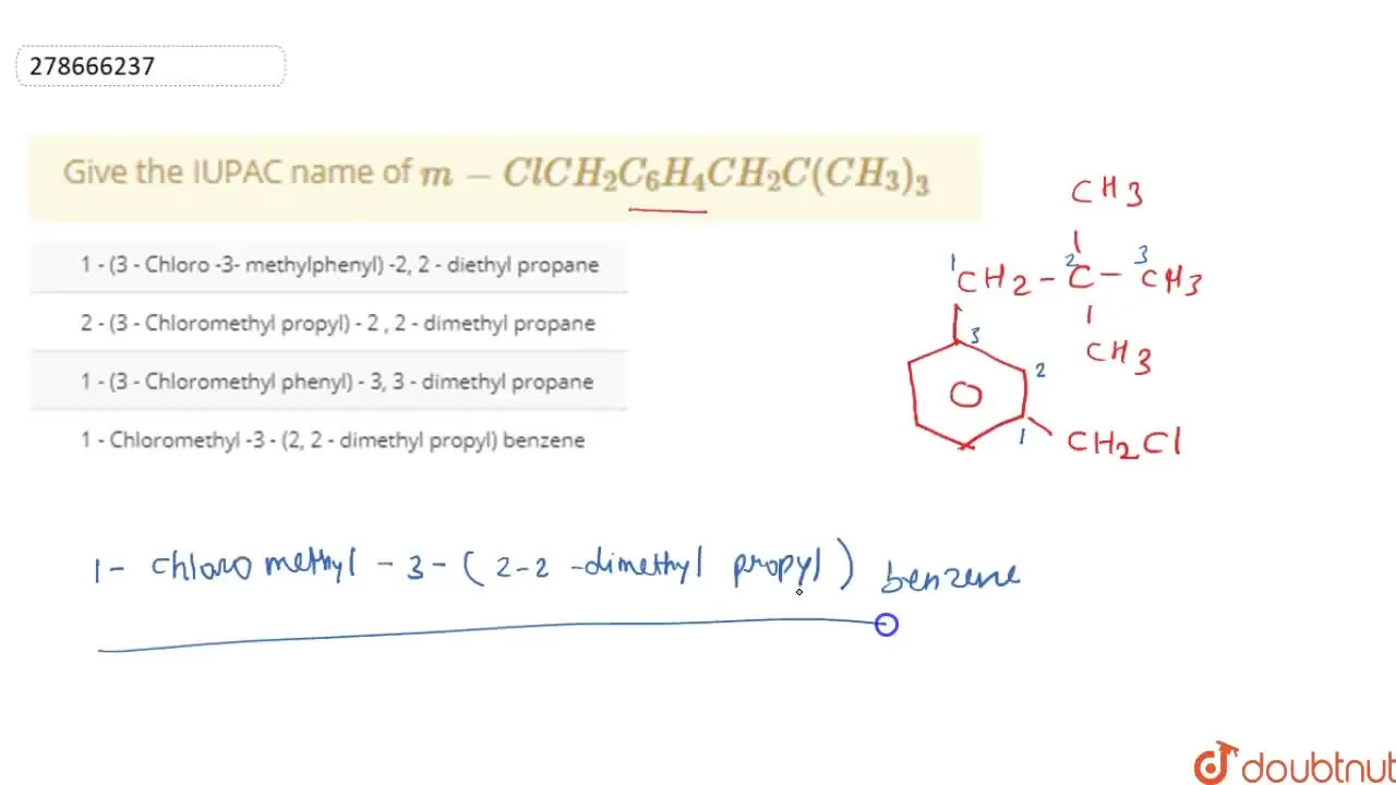 1-(3-chloromethylpropyl)-3,3-dimethylpropane