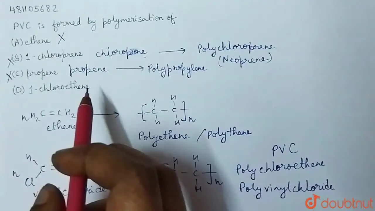 PVC is formed by polymerisation of