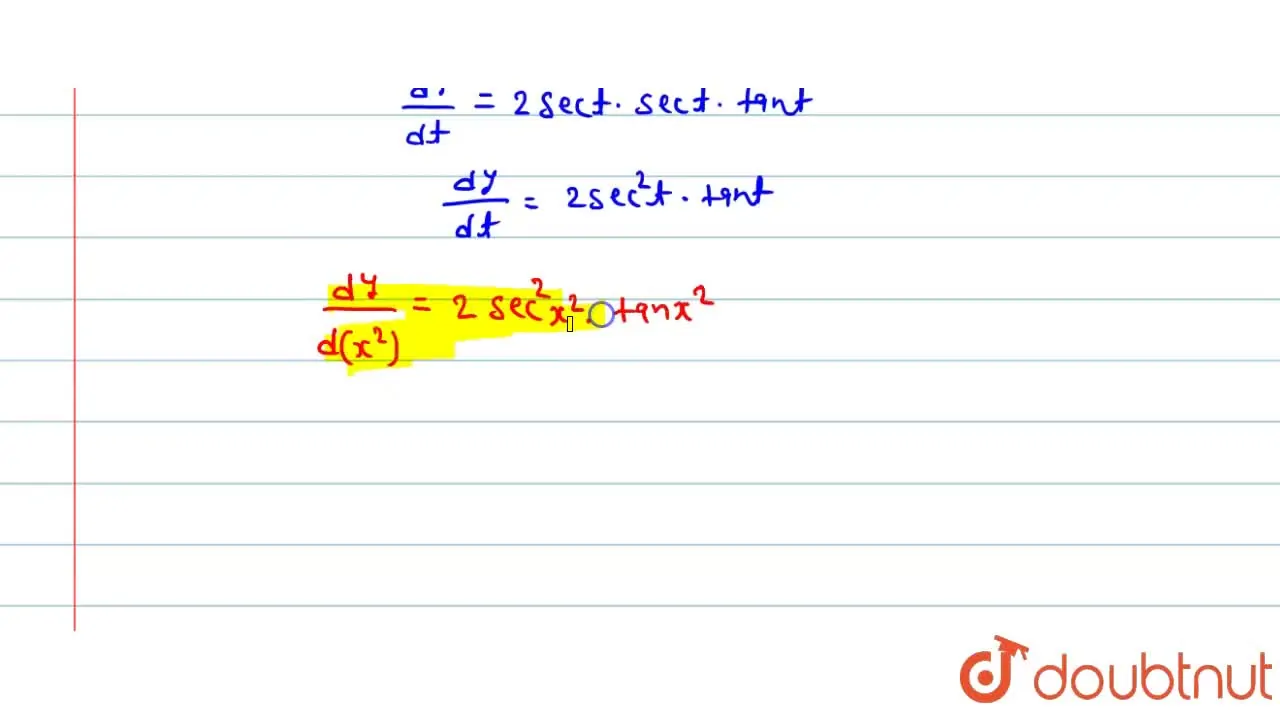 Differentiate sec^2 (x^2) with respect to x^2