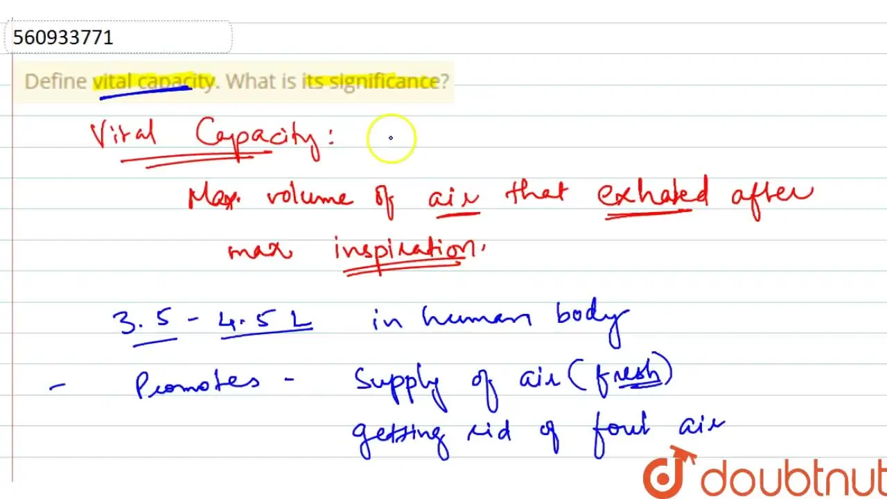 Gujrati Solution Define Vital Capacity What Is Its Significance gujrati-solution-define-vital-capacity-what-is-its-significance