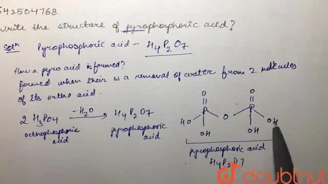 Write the structure of pyrophosphoric acid.