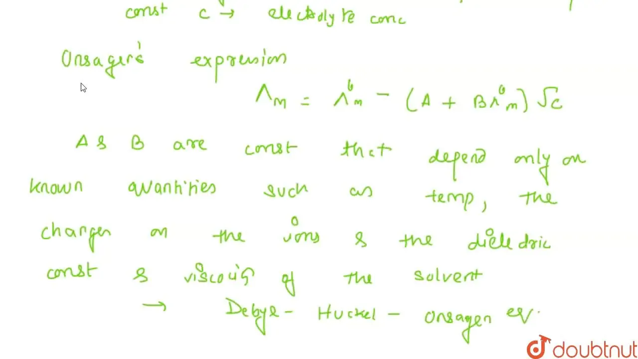 [Bengali] State and explain Debye-Huckel-Onsager equation.