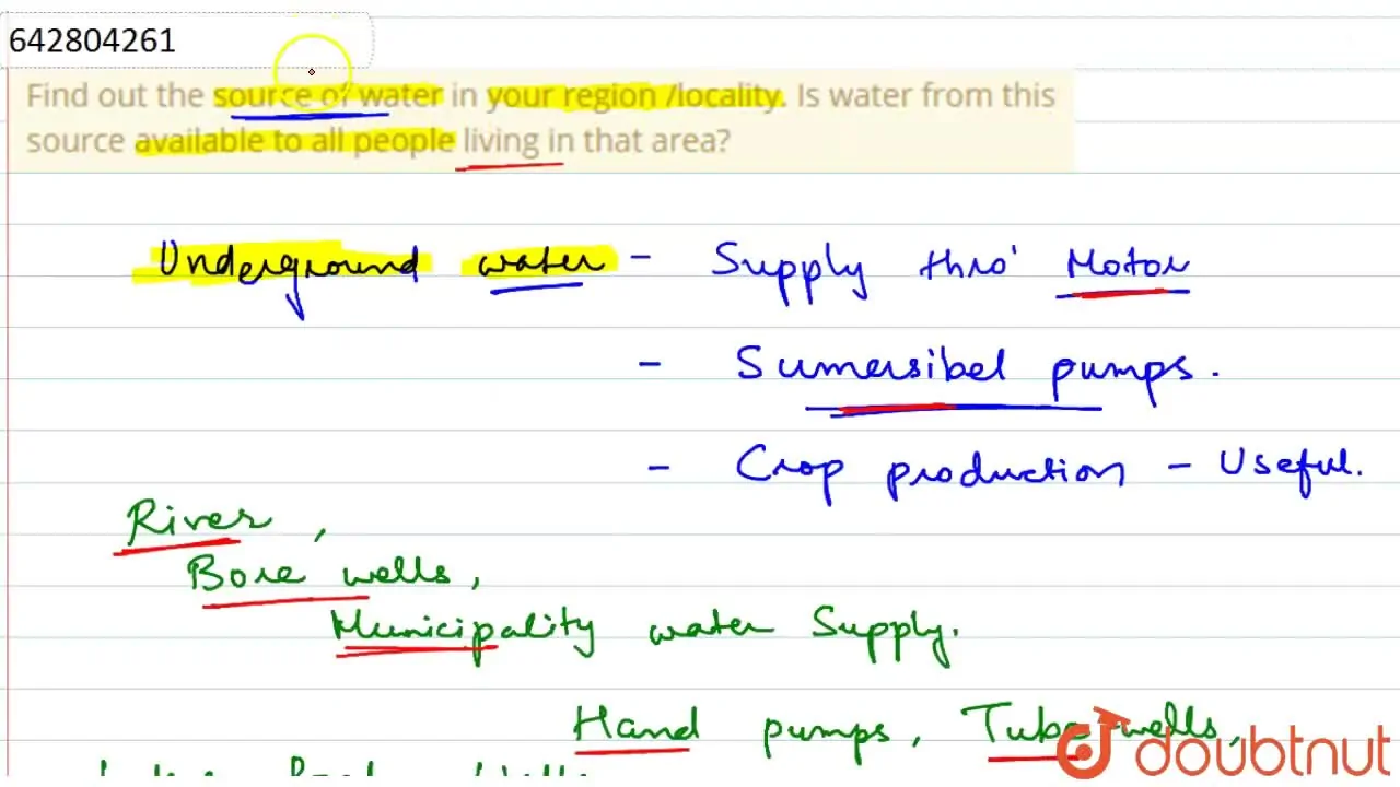 [Gujrati Solution] Find out the source of water in your region /locali