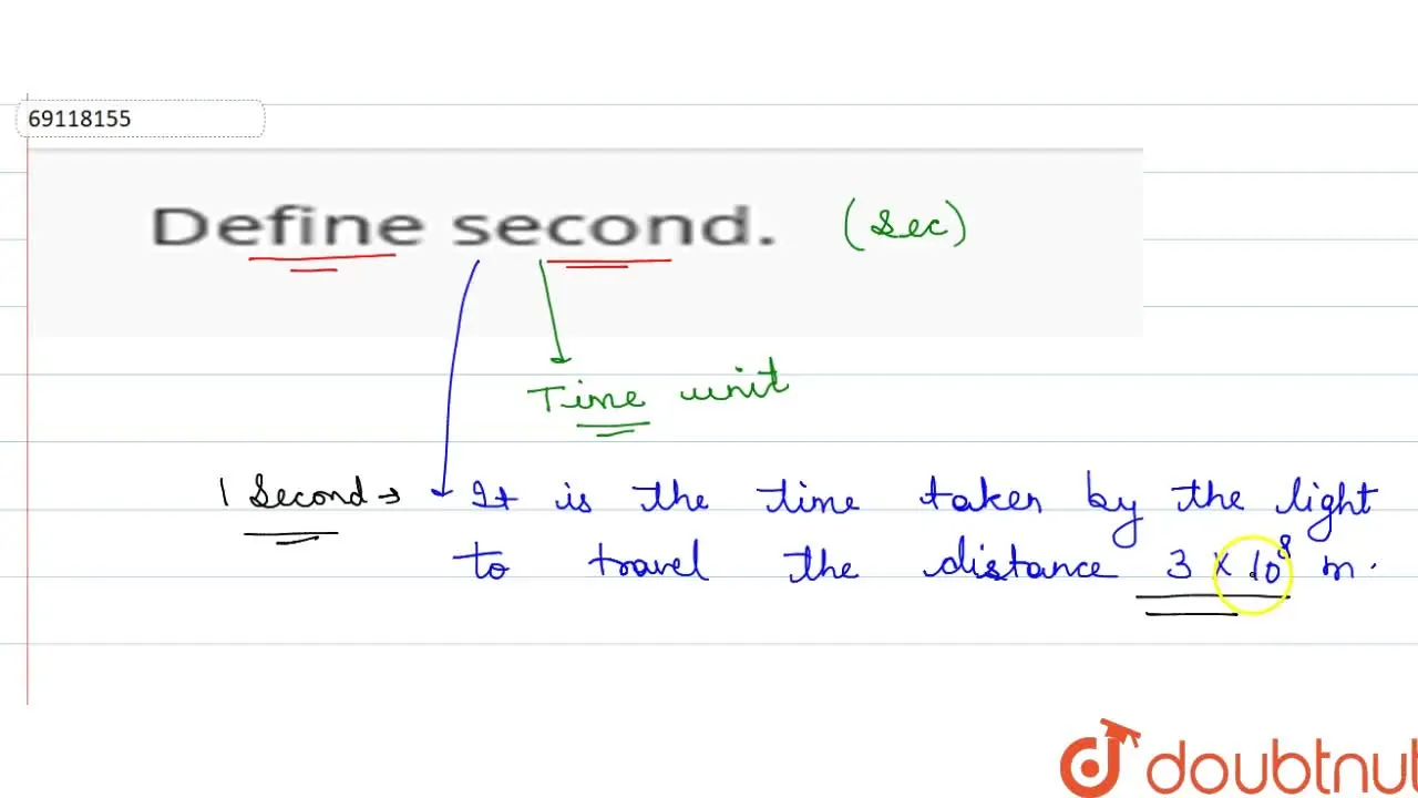 [Solved] Define second.