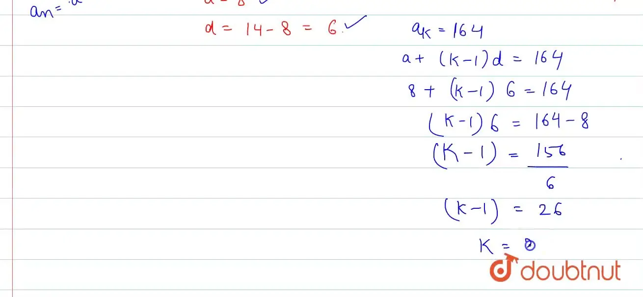 In an AP, If S(n)=3n^(2)+5n and a(k)=164, then find the value of k.