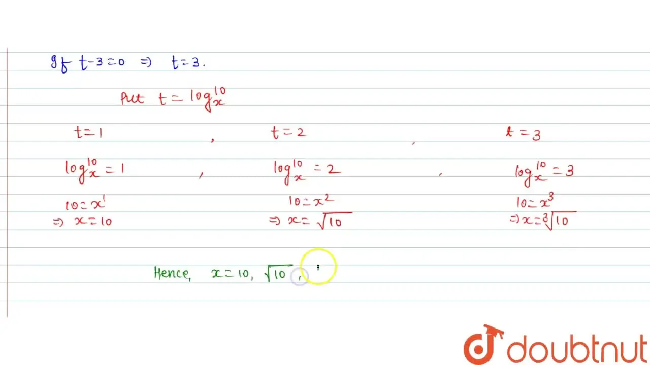 Solve The Equation Log x 3 10 6log x 2 10 11log x 10 6 0