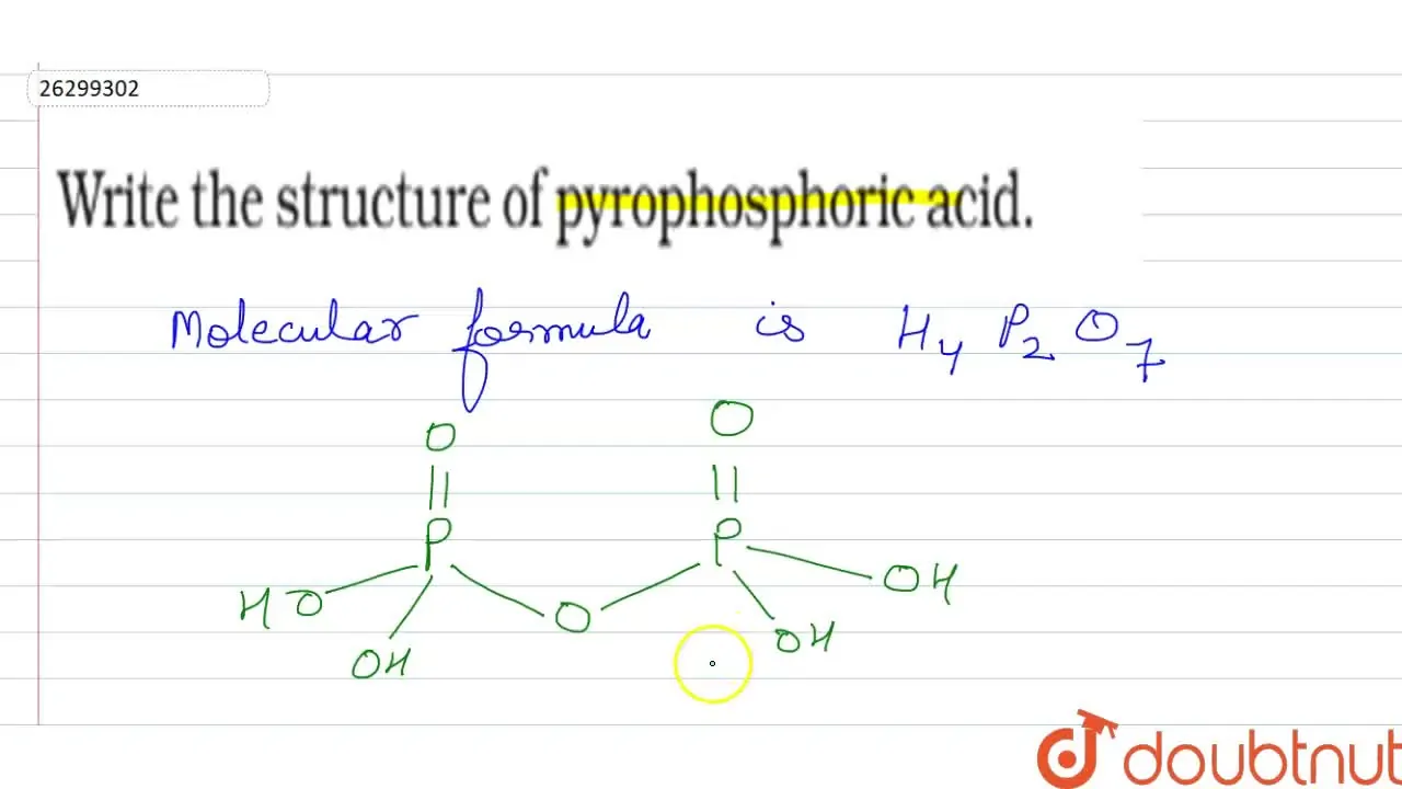 Write the structure of pyrophosphoric acid.