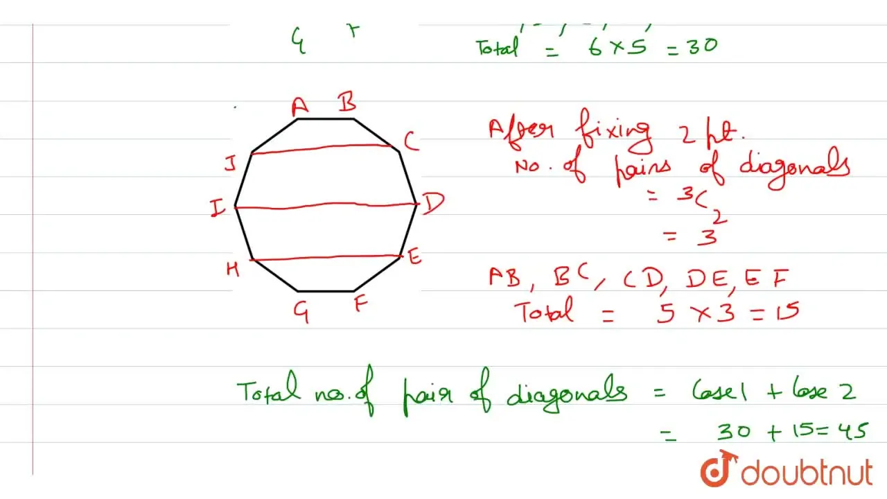 Find the number of pairs of parallel diagonals in a regular polygon of