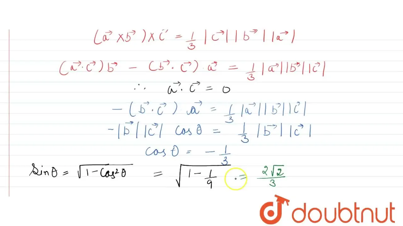 Let vec a , vec b and vec c be three non-zero vectors such that no