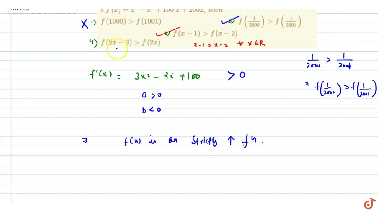 If F x x 3 x 2 100x 2002 t H E N F 1000 f 1001 F 1 2000 f 1 If F x x 3 x 2 100x 2002 t H E N F 1000 f 1001 F 1 2000 f 1