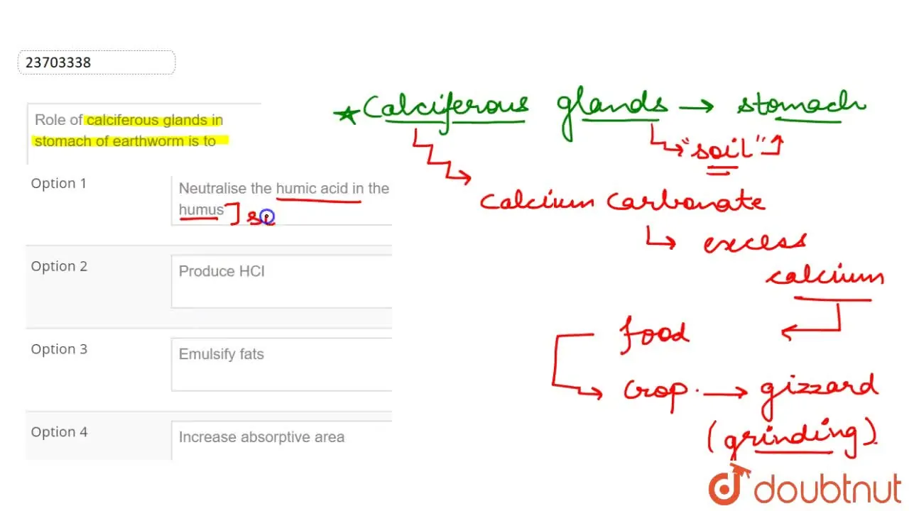 Role of calciferous glands in stomach of earthworm is to