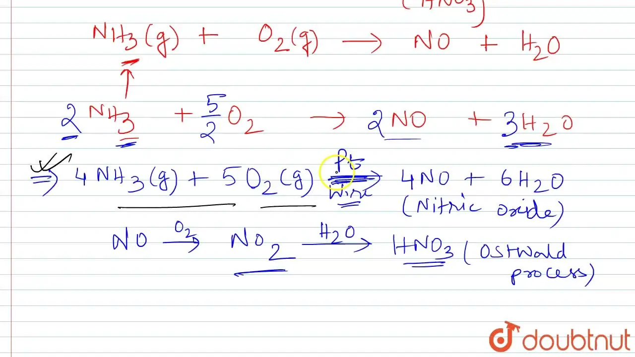 Give a balanced chemical equation for the following: Catalytic oxida