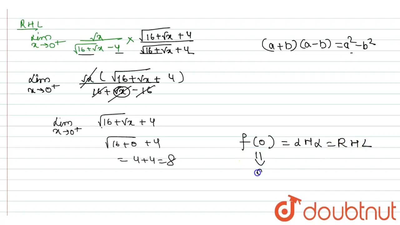 Given that f(x)= {((1-cos4x)/(x^(2))",","if "x lt 0),(a",","if "x =0),