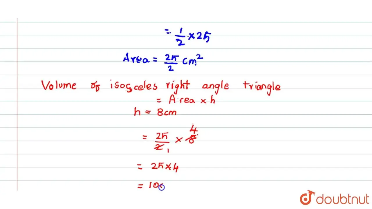 [Tamil] Find the volume of isosceles right angled triangular prism in