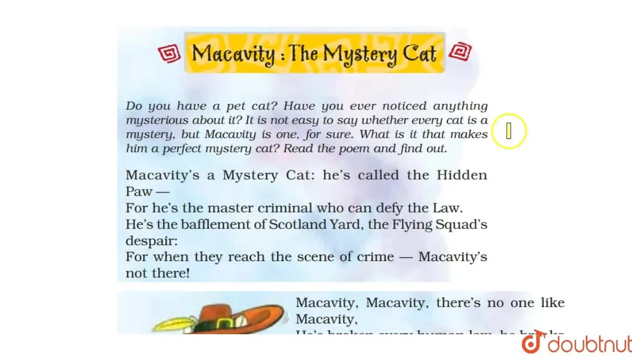 Macavity The Mystery Cat Detailed Explanation