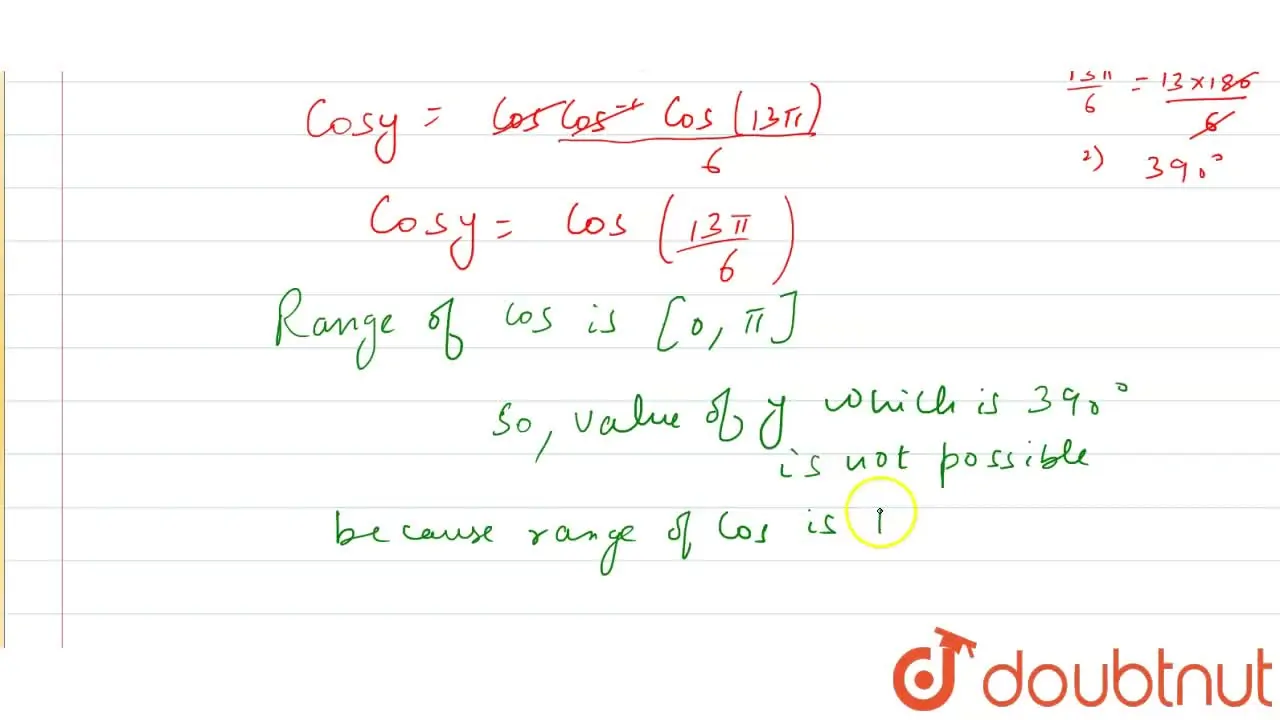 Value Of Cos 1 Cos 13pi 6 Is Value Of Cos 1 Cos 13pi 6 Is