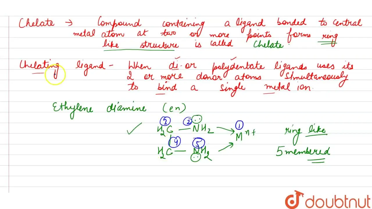 [Punjabi] Define chelate and chelating ligand. Give one example of che
