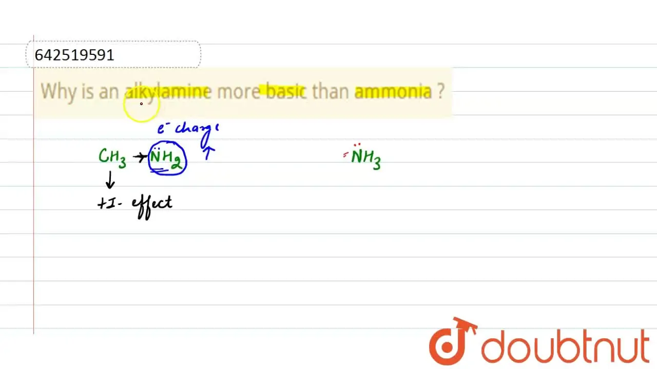 Why is an alkylamine more basic than ammonia