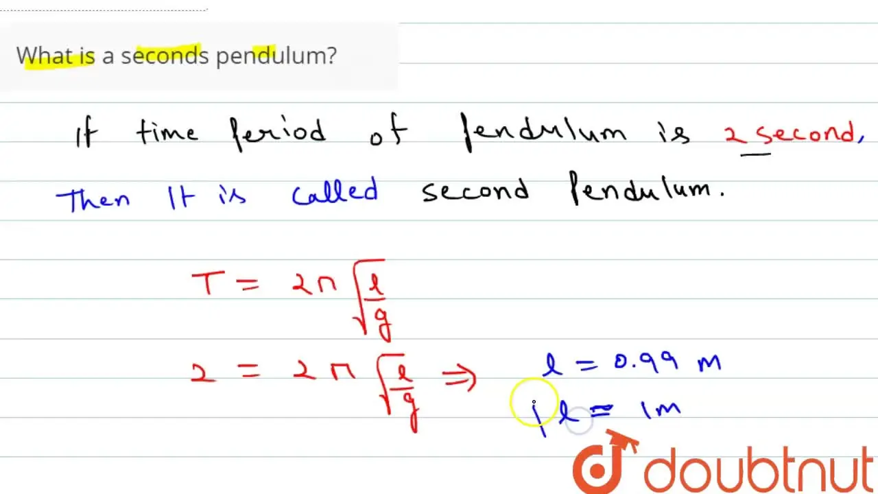 What is a seconds pendulum?