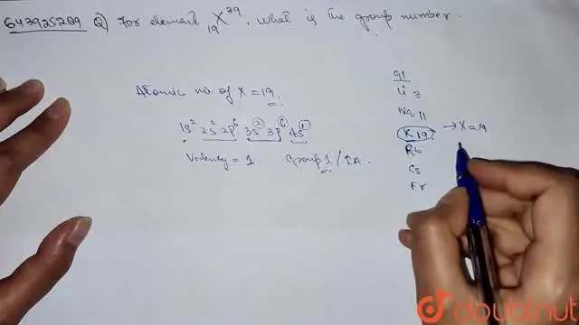 For elements ""19^39X What is the group number