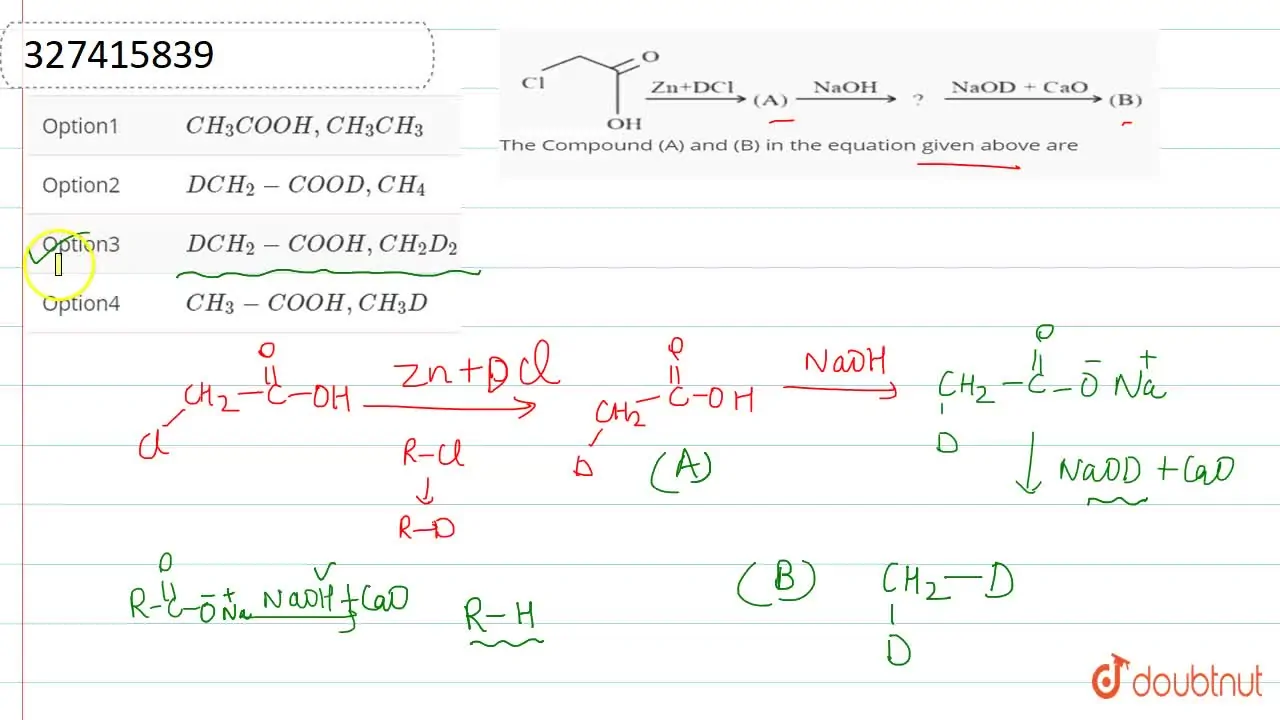 The Compound (A) and (B) in the equation given above are