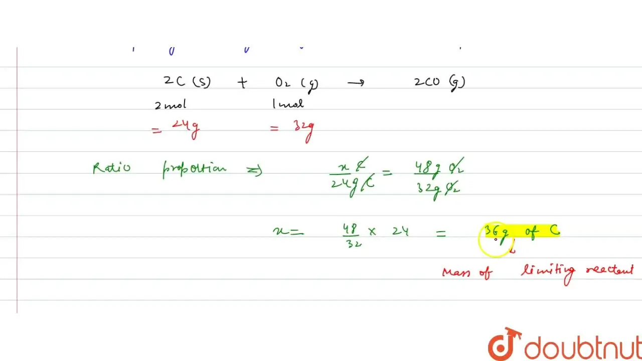Carbon burns in oxygen as shown by the chemical equation: 2C(s) + O(2)