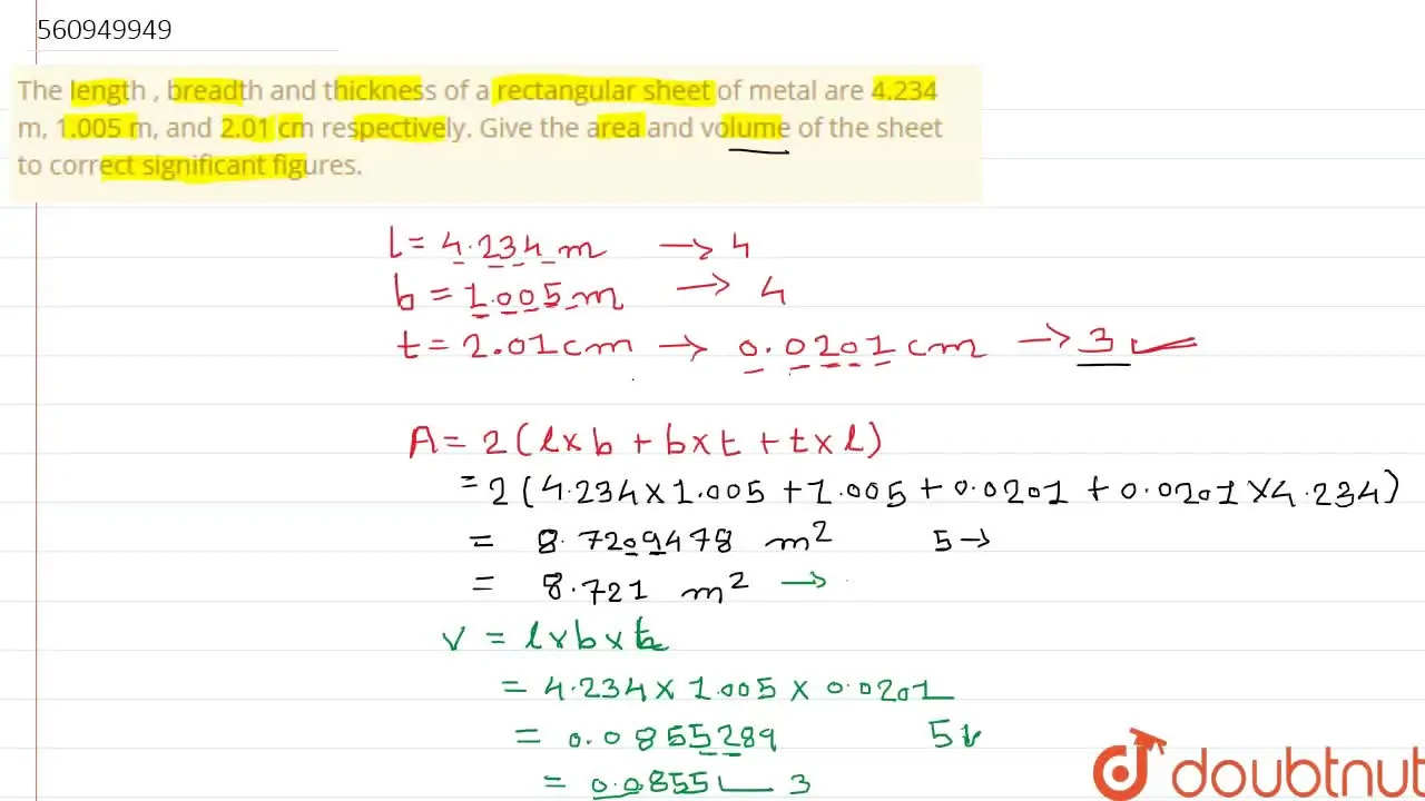 [Gujrati] The length , breadth and thickness of a rectangular sheet of
