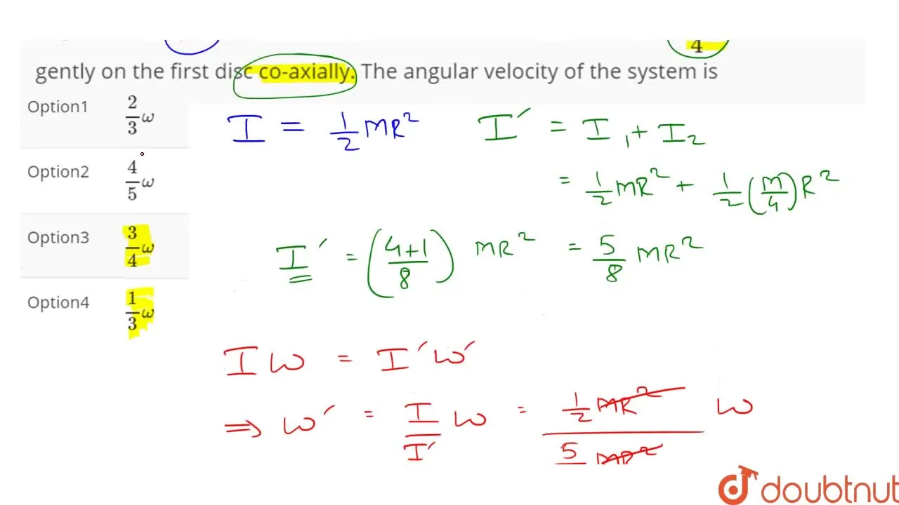 A thin uniform circular disc of mass M and radius R is rotating in a h