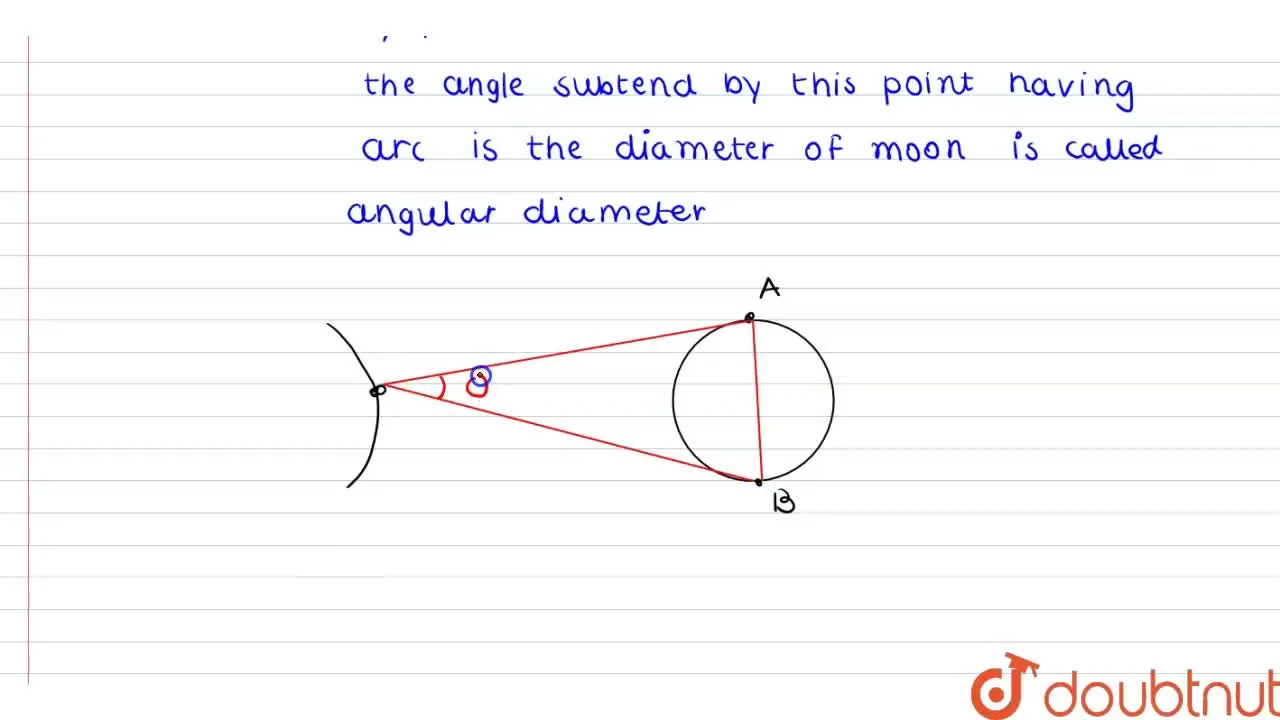 [Gujrati] What is the meaning of angular diameter of the Moon