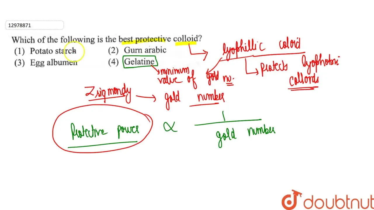 Which of the following is the best protective colloid?