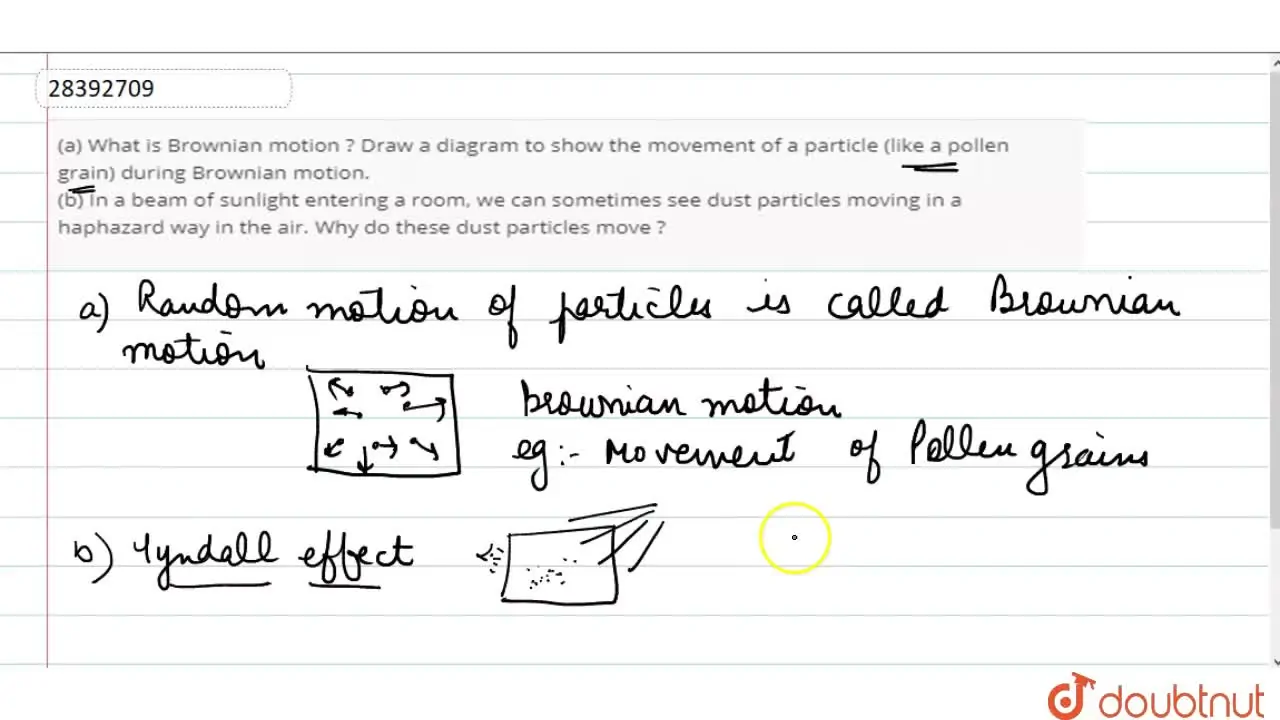 (a) What is Brownian motion ? Draw a diagram to show the movement of a