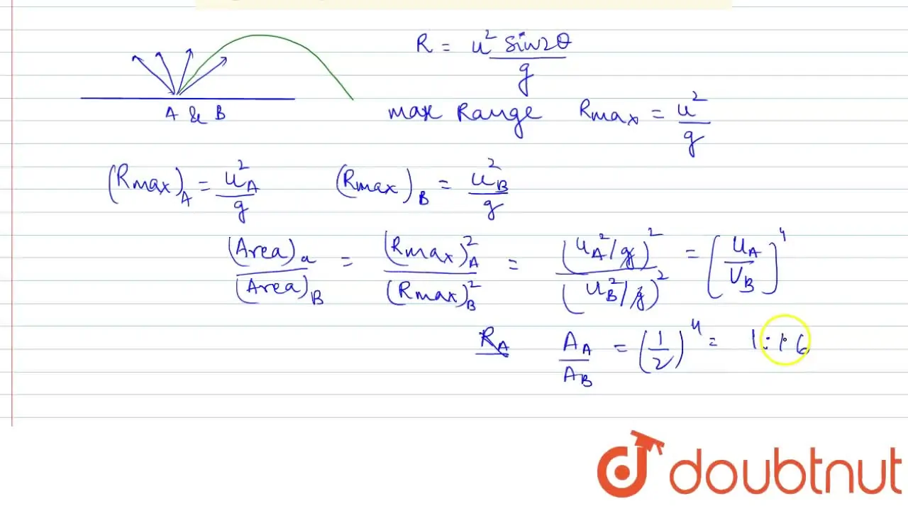 Two guns A and B can fire bullets at speeds 1 km/s and 2 km/s respecti