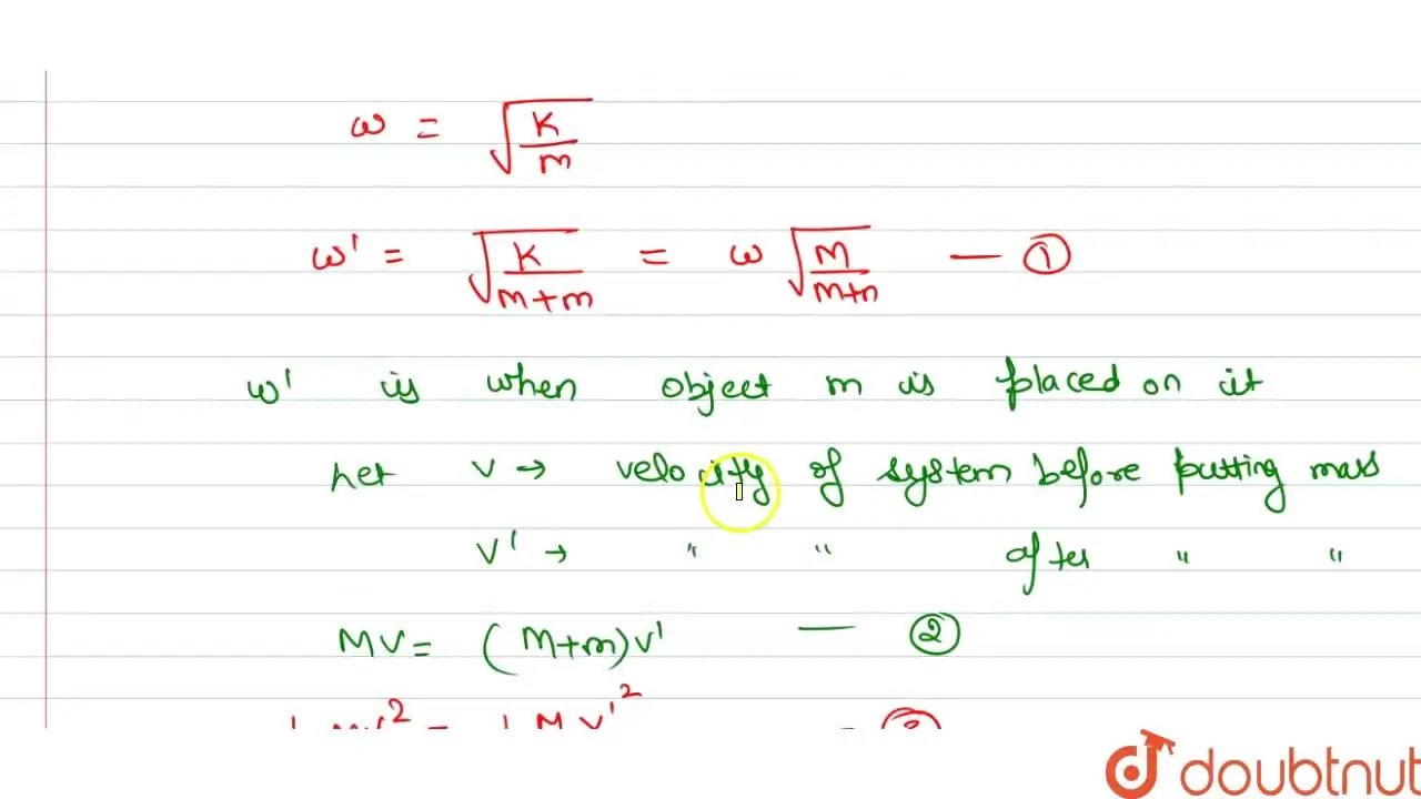 A horizontal spring block system of mass M executes simple harmonic mo