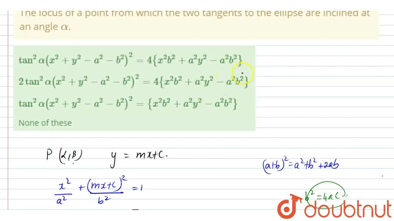 tan^2 alpha(x^2+y^2-a^2-b^2)^2={x^2b^2+a^2y^2-a^2b^2}