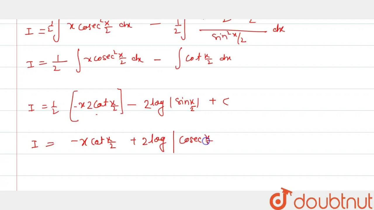 int(x-sinx)/(1-cosx)dx